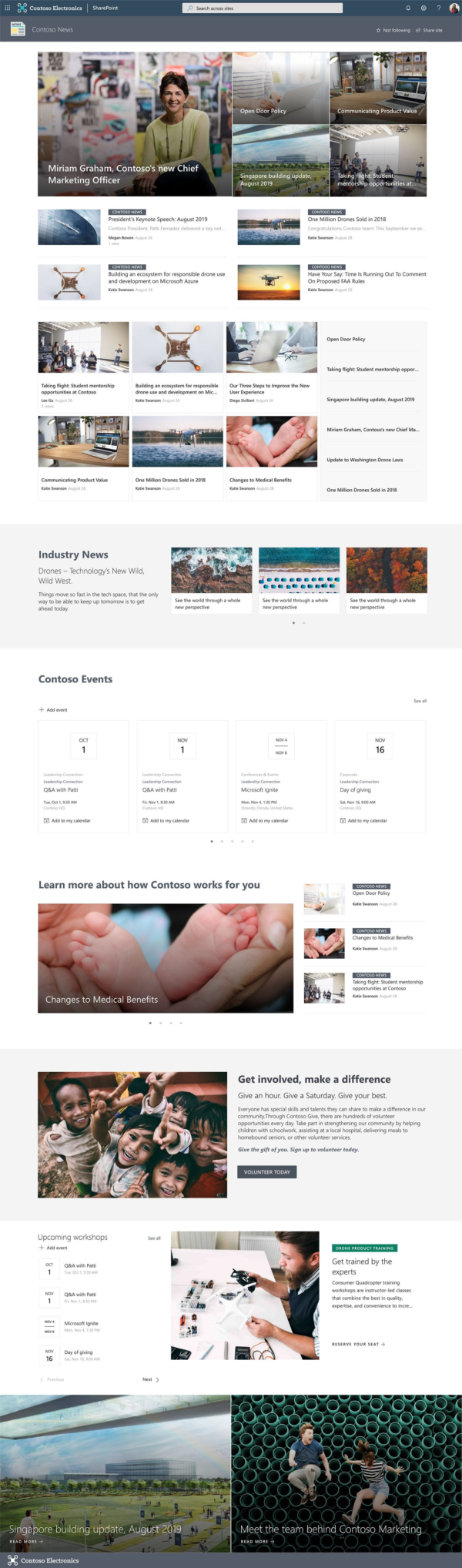 Exemplos de intranet com SharePoint | Mindtek