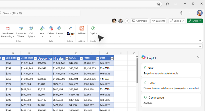 Exemplos de como utilizar o Copilot no Excel | Mindtek