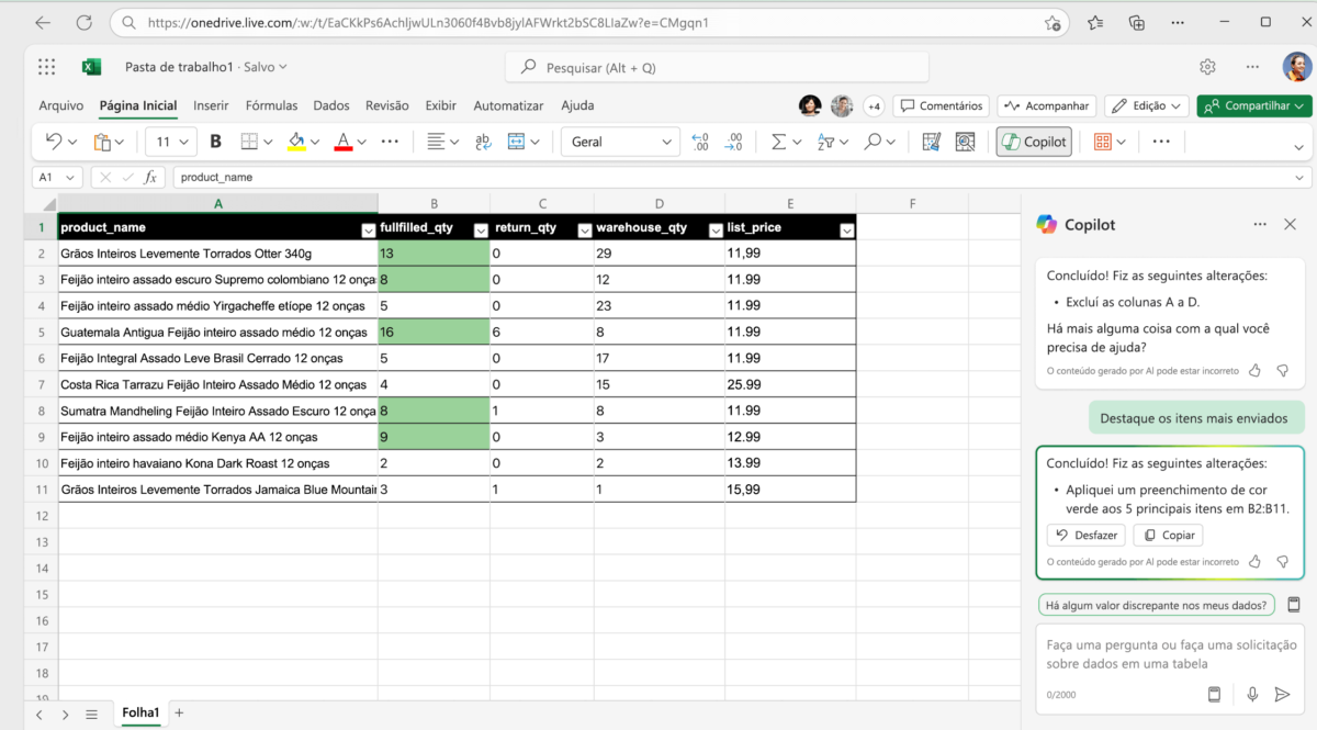 Exemplos de como utilizar o Copilot no Excel | Mindtek